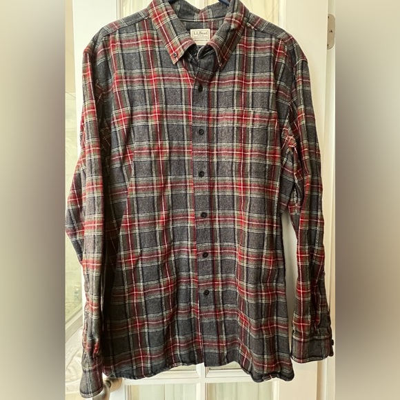 L.L. Bean | Shirts | Nwot Ll Bean Scotch Plaid Flannel Shirt Button ...
